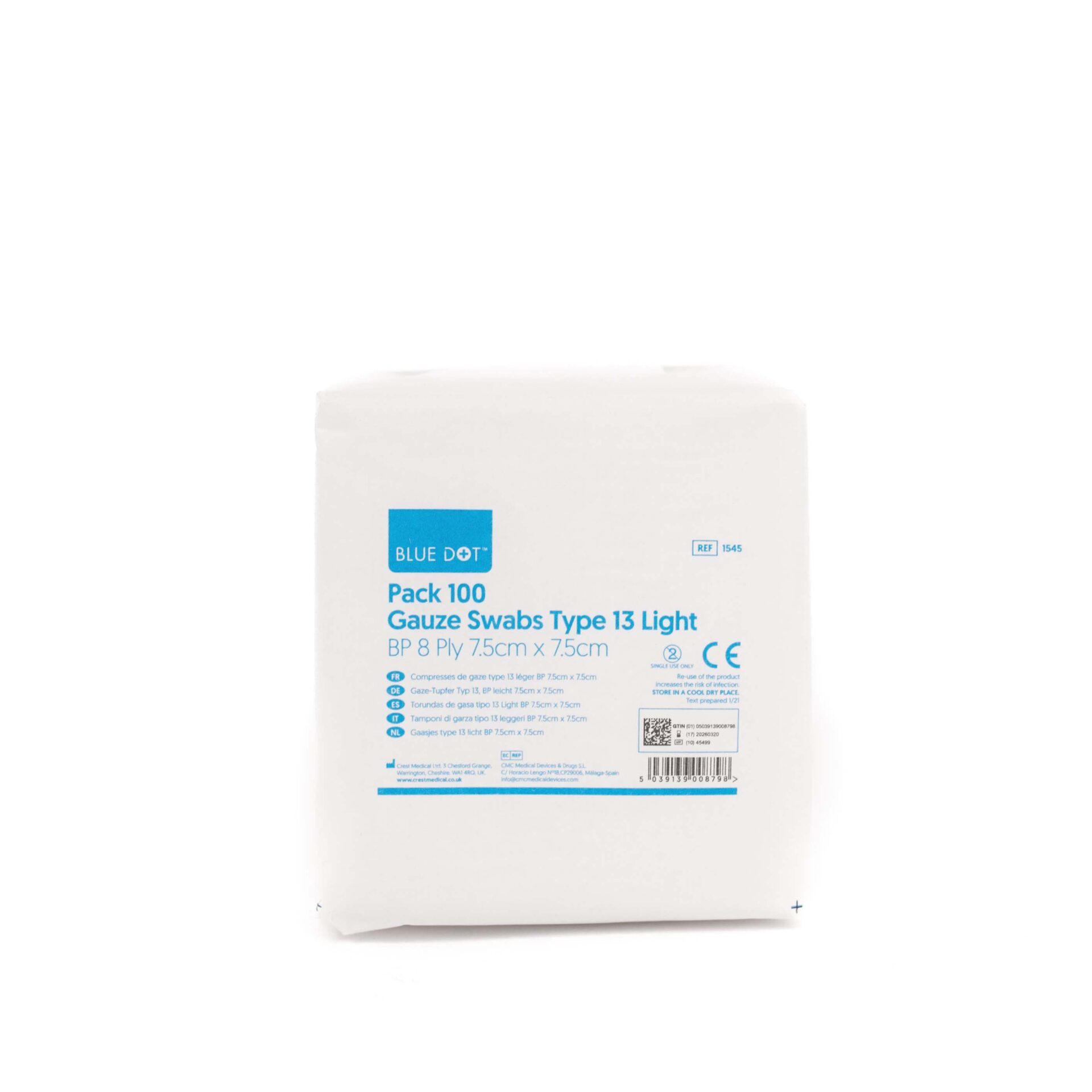 Cotton Gauze Swabs 7.5cm | First Aid Kit