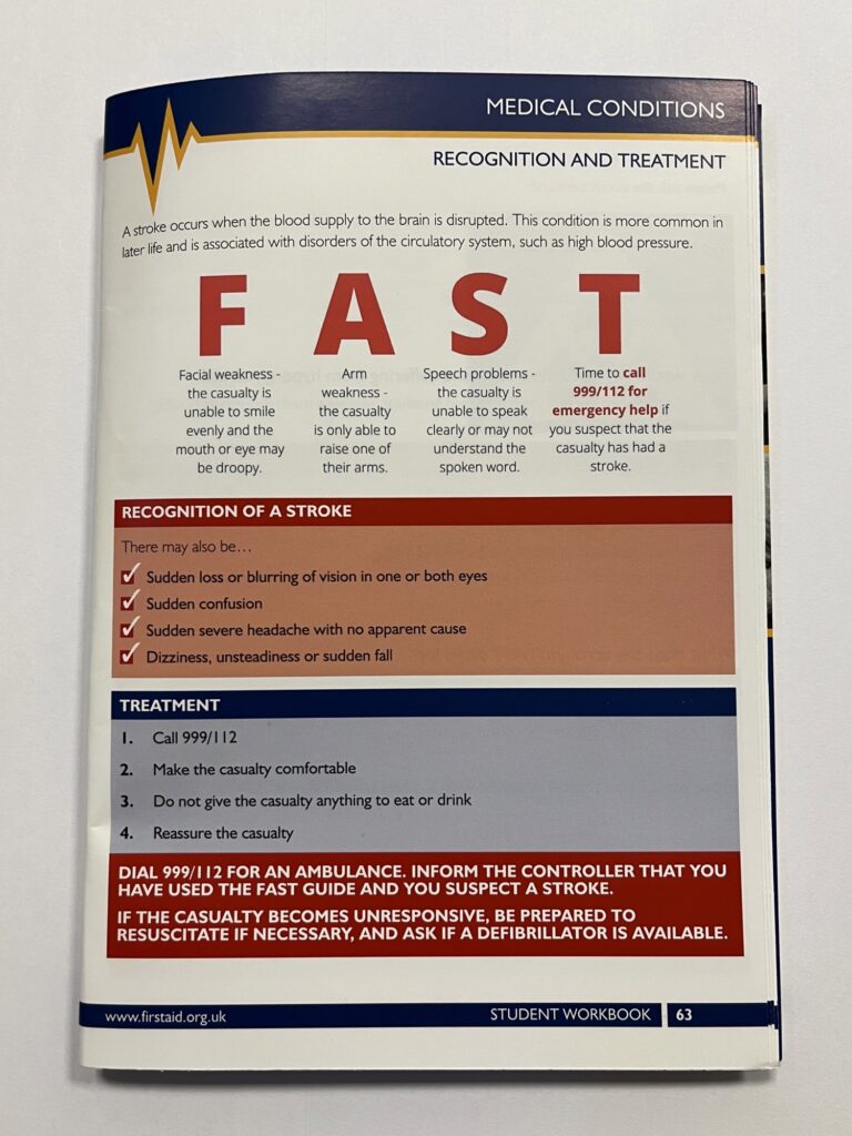 First Aid Student Workbook – St Andrew’s Training