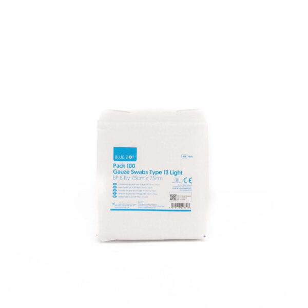 Cotton Gauze Non Sterile Swabs 7.5 x 7.5cm Pack of 100