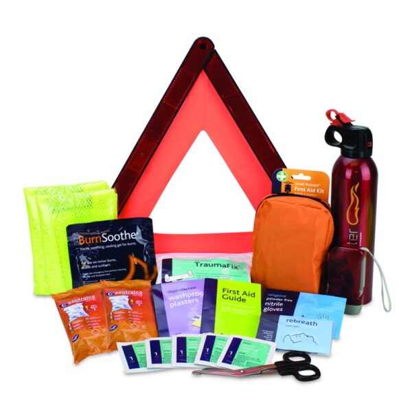 Accident, Emergency and Breakdown Kit in Orange Motokit Bag