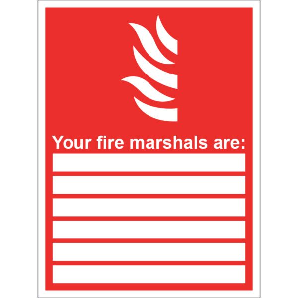 Your Fire Marshal Is Sign – Identify Safety Personnel